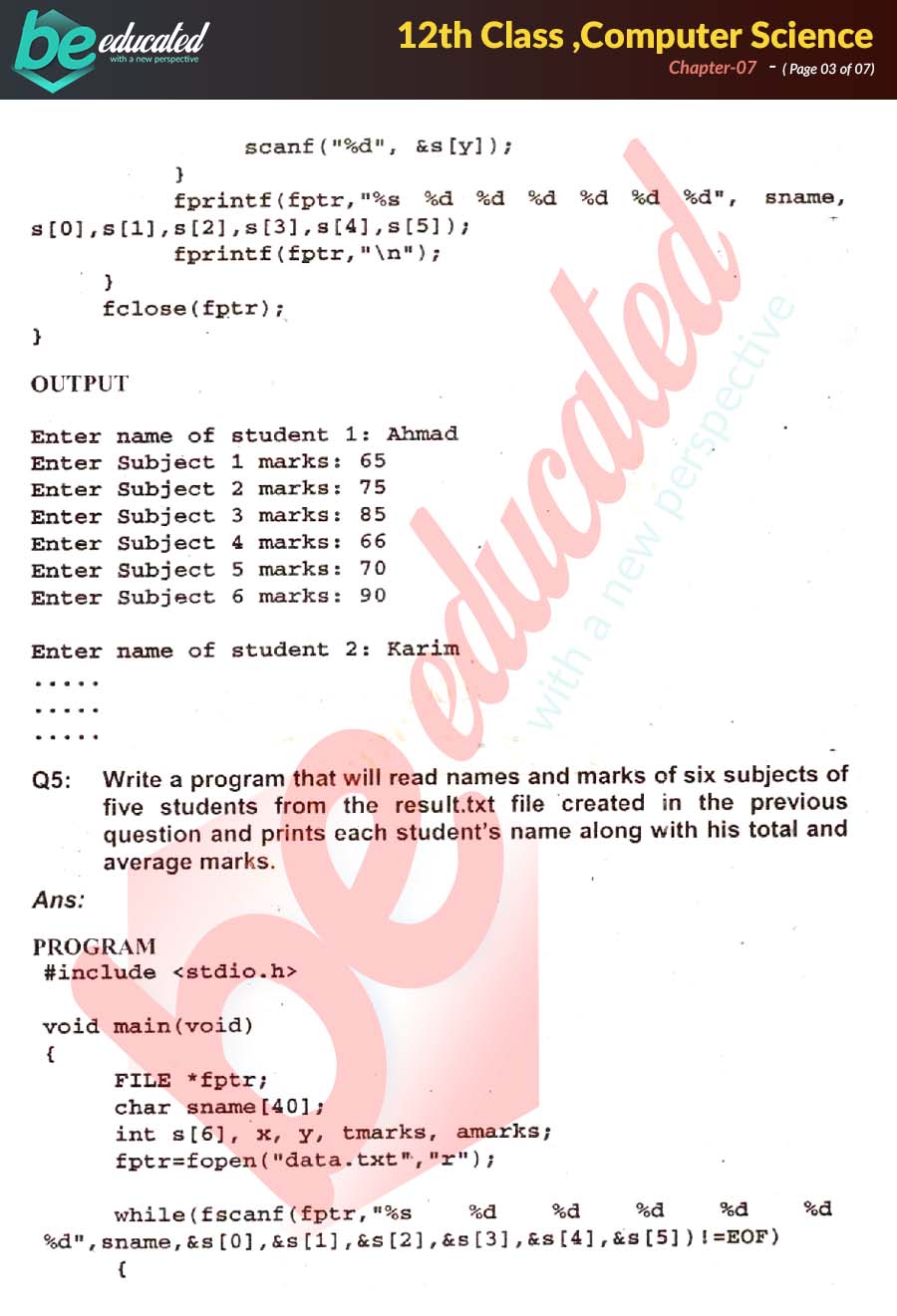 Chapter 7 Computer Science Ics Part 2 Notes Inter Part 2 Notes