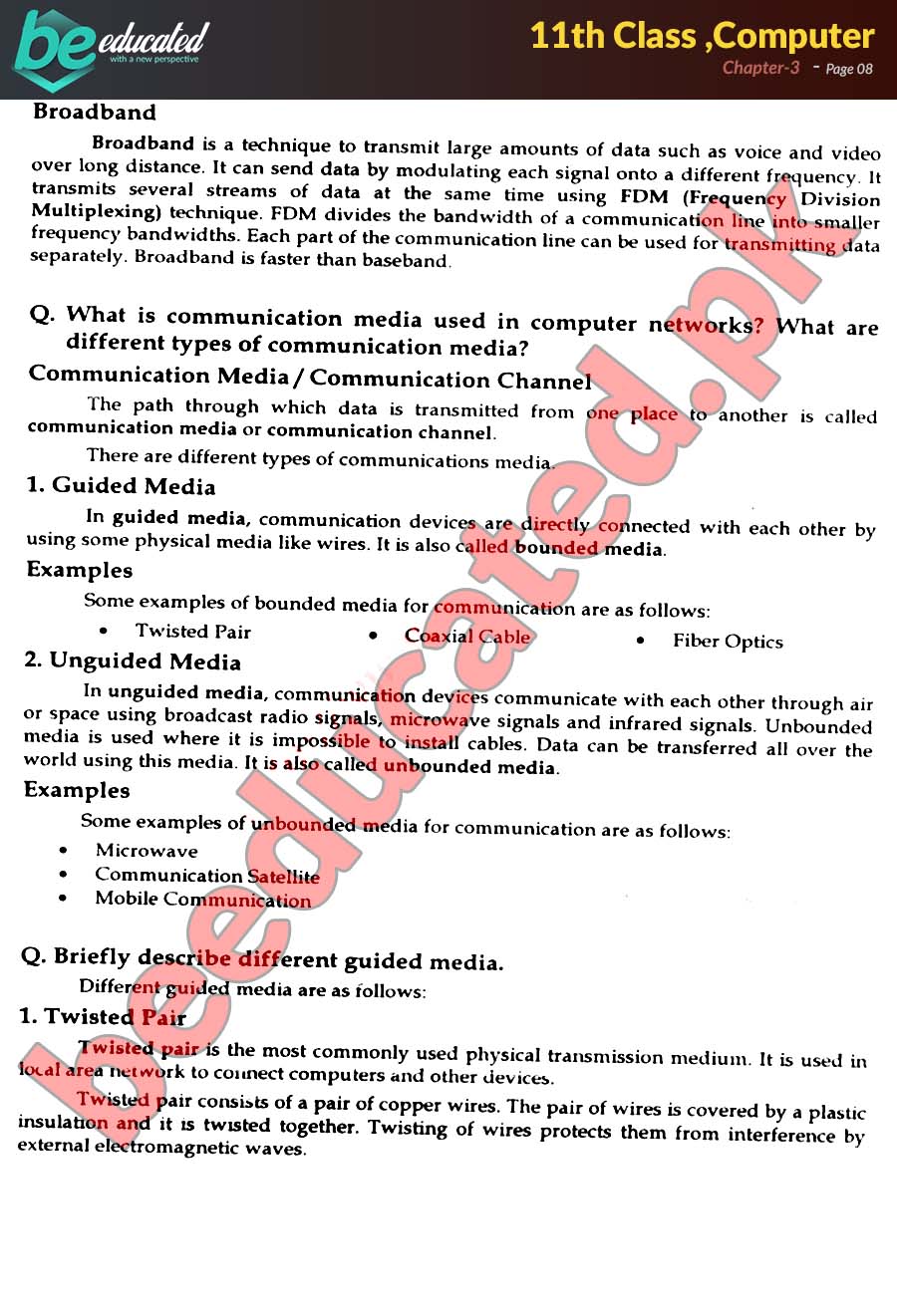 Cahpter 3 Computer Science ICS Part 1 Notes - Inter Part 1 Notes Cahpter 3 Computer Science ICS Part 1 Notes - Inter Part 1 Notes
