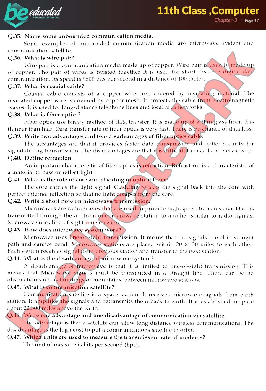 Cahpter 3 Computer Science ICS Part 1 Notes - Inter Part 1 Notes Cahpter 3 Computer Science ICS Part 1 Notes - Inter Part 1 Notes